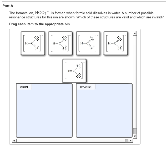 Solved Part A The Formate Ion Hco2 Is Formed When Formic