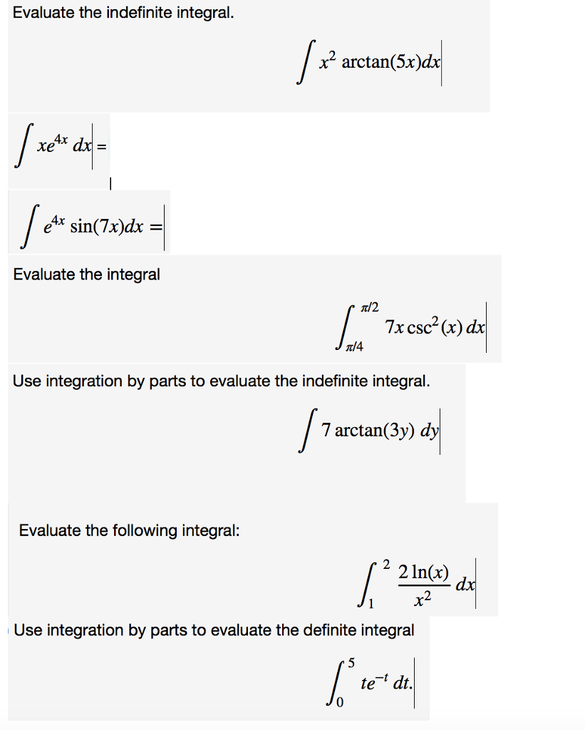 Solved Evaluate The Indefinite Integral Integral X2