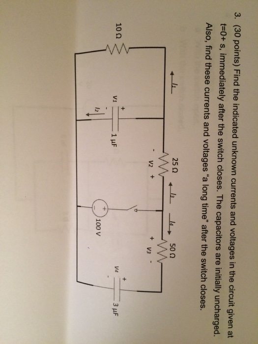 Solved Find The Indicated Unknown Currents And Voltages In