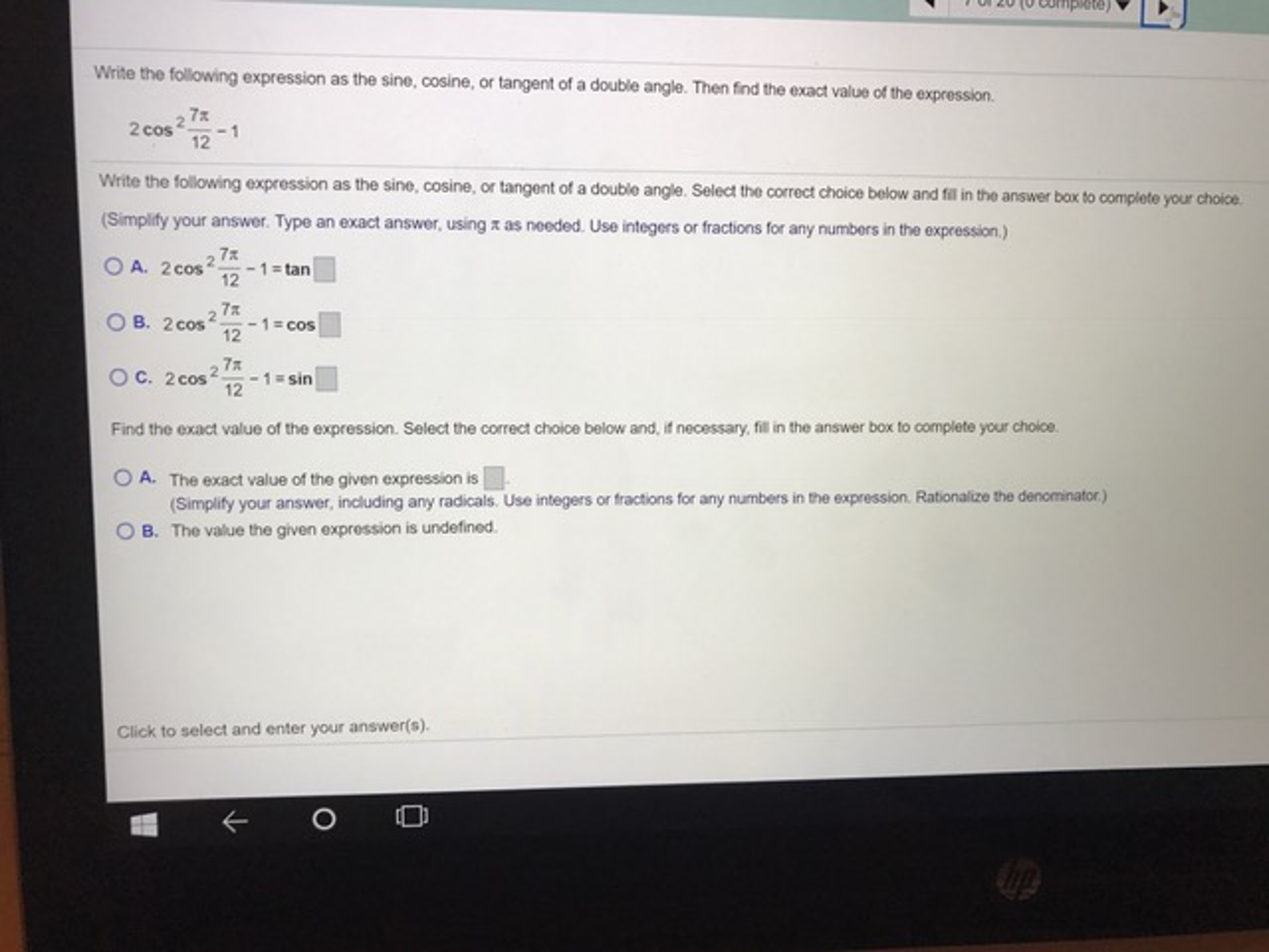 Solved Write The Following Expression As The Sine Cosine