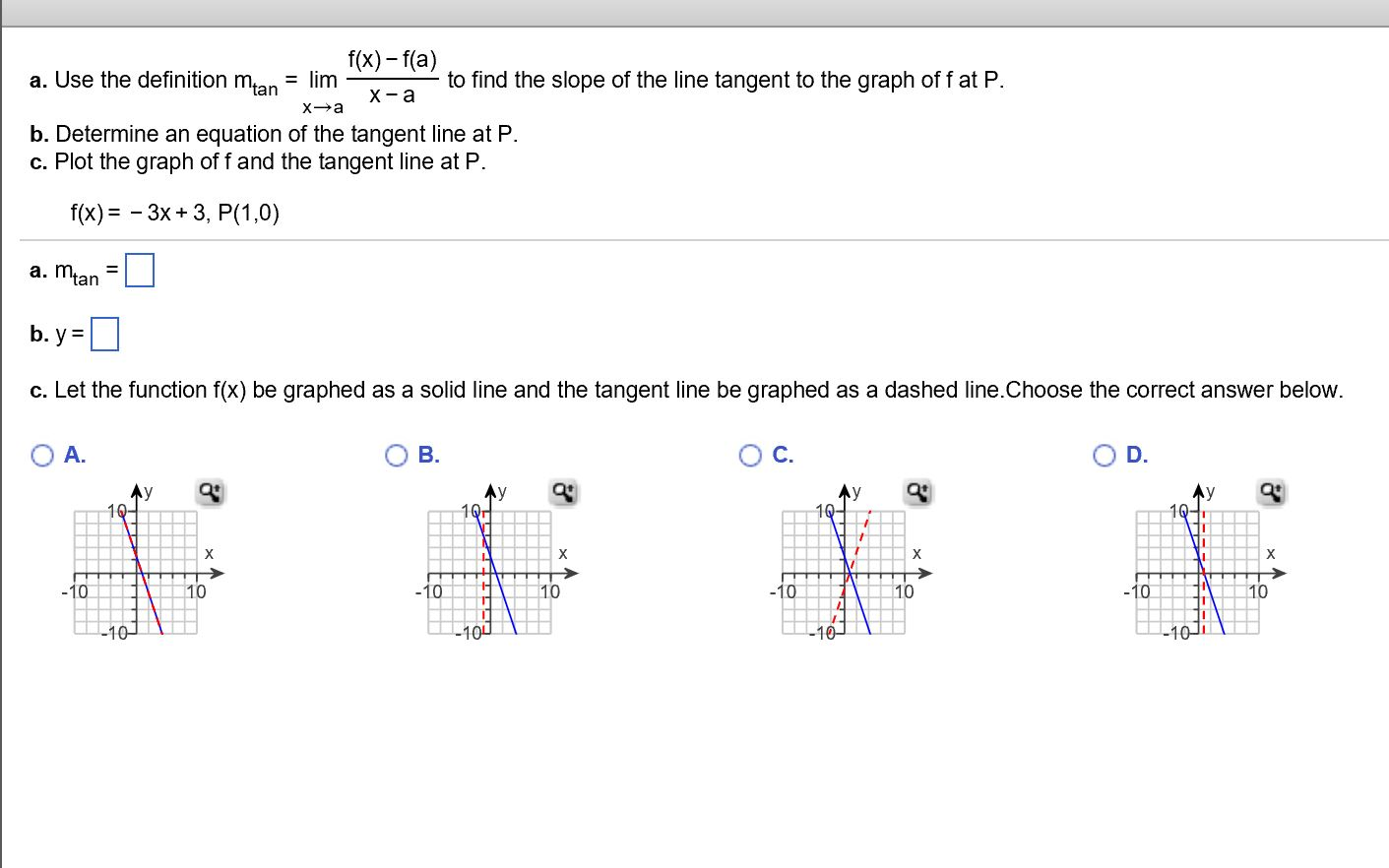 Solved Use The Definition Mtan Limx Rightarrow A Fx