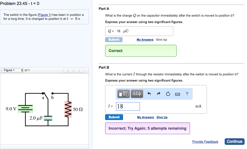 Solved The Switch In The Figure Figure 1 Has Been In