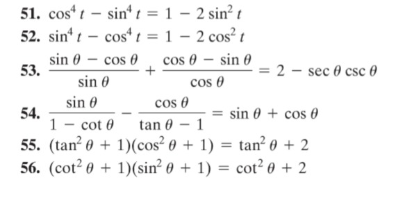 Solved Verifying Trigonometric Identities Explain Each