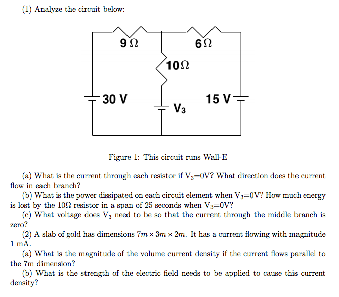 Solved Analyze The Circuit Below What Is The Current