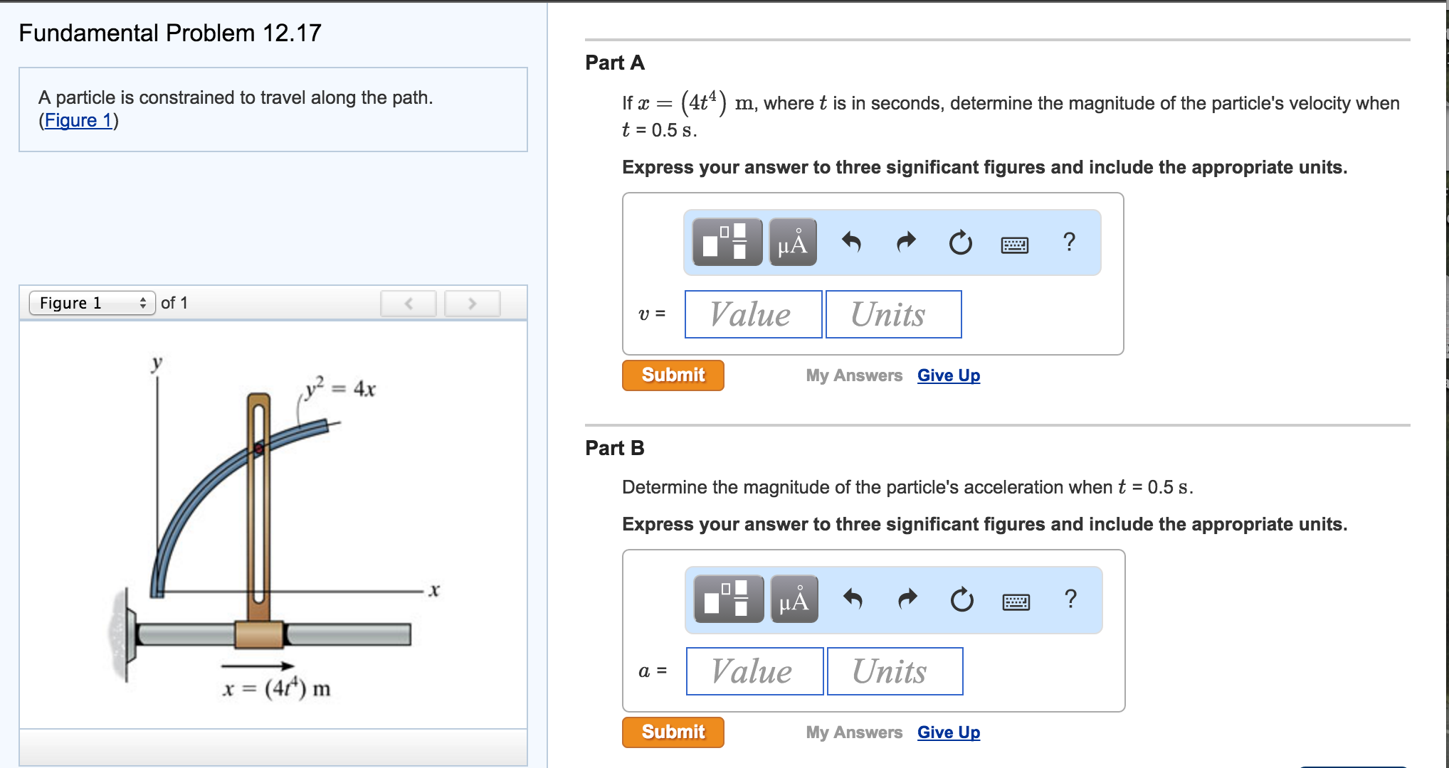 Solved A Particle Is Constrained To Travel Along The Path