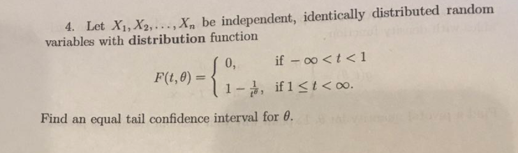 Solved 4 Let Xi X2xn Be Independent Identically