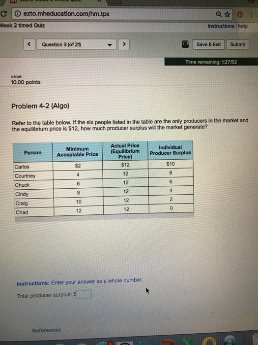 Solved Refer To The Table Below If The Six People Listed In