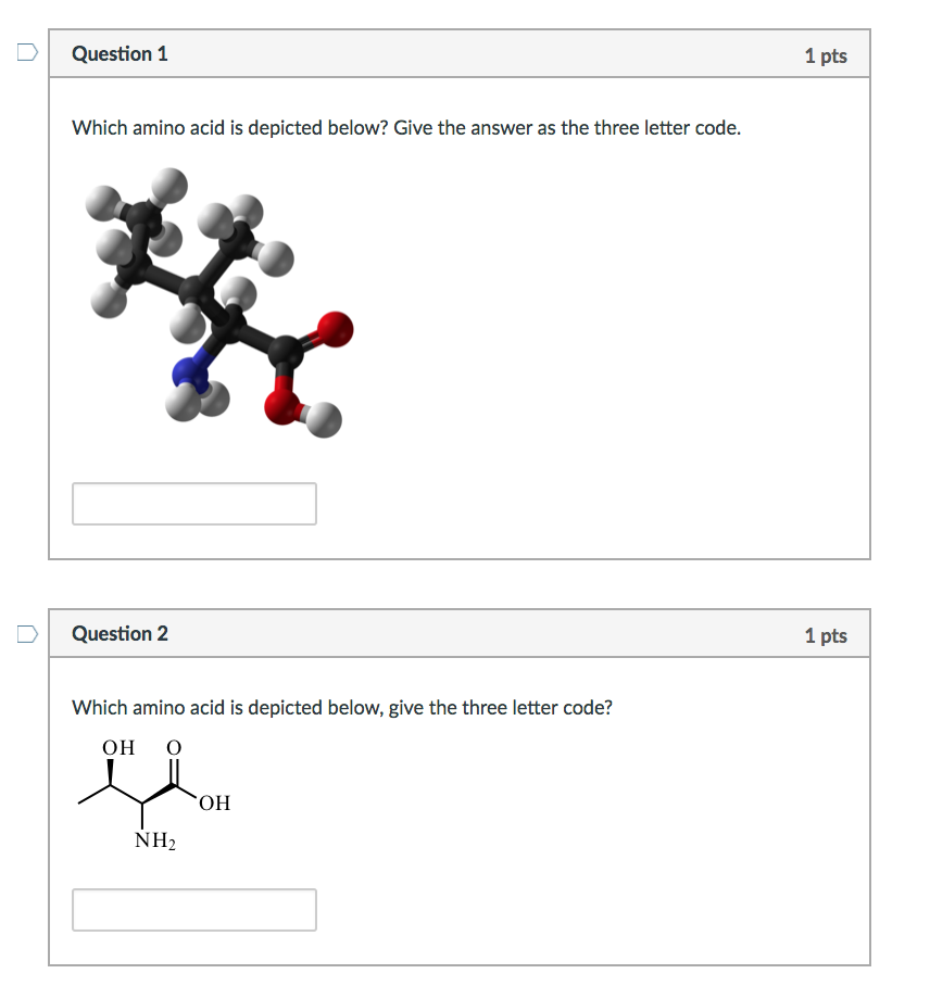 Solved Which Amino Acid Is Depicted Below Give The Answer