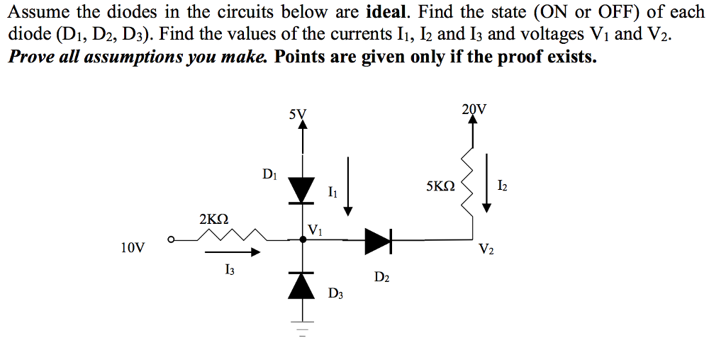 Solved Assume The Diodes In The Circuits Below Are Ideal