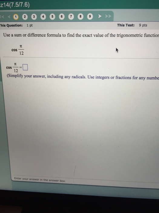 Solved Use A Sum Or Difference Formula To Find The Exact