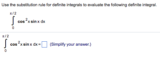 Solved Use The Substitution Rule For Definite Integrals To