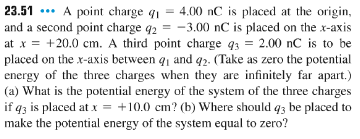 Solved A Point Charge Q1400 Nc Is Placed At The Origin