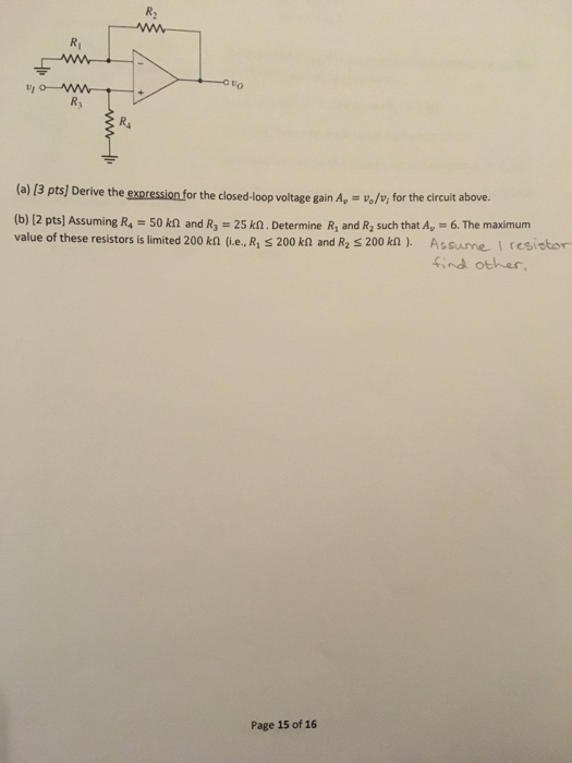 Solved Derive The Expression For The Closed Loop Voltage