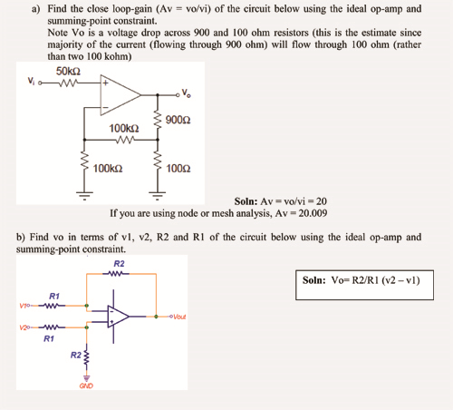 Solved Find The Close Loop Gain Av Vovi Of The Circuit