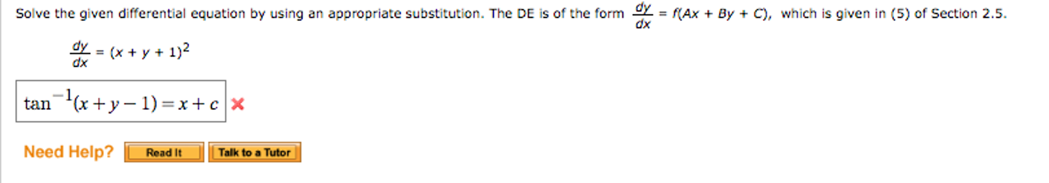 Solved Solve The Given Differential Equation By Using An