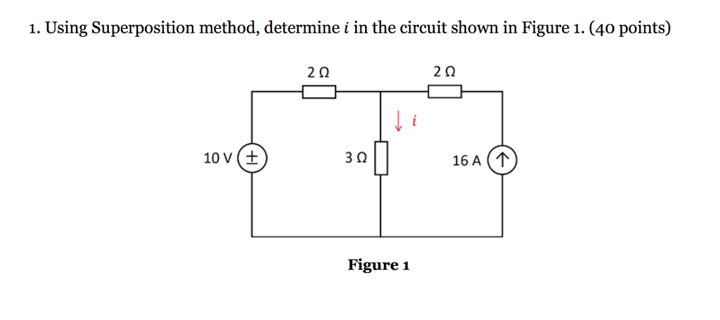 Solved Using Superposition Method Determine I In The