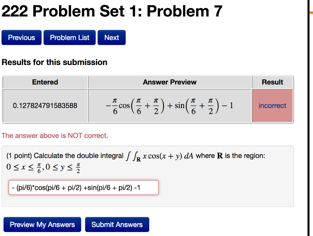 Solved Calculate The Double Integral Integral Integralr X