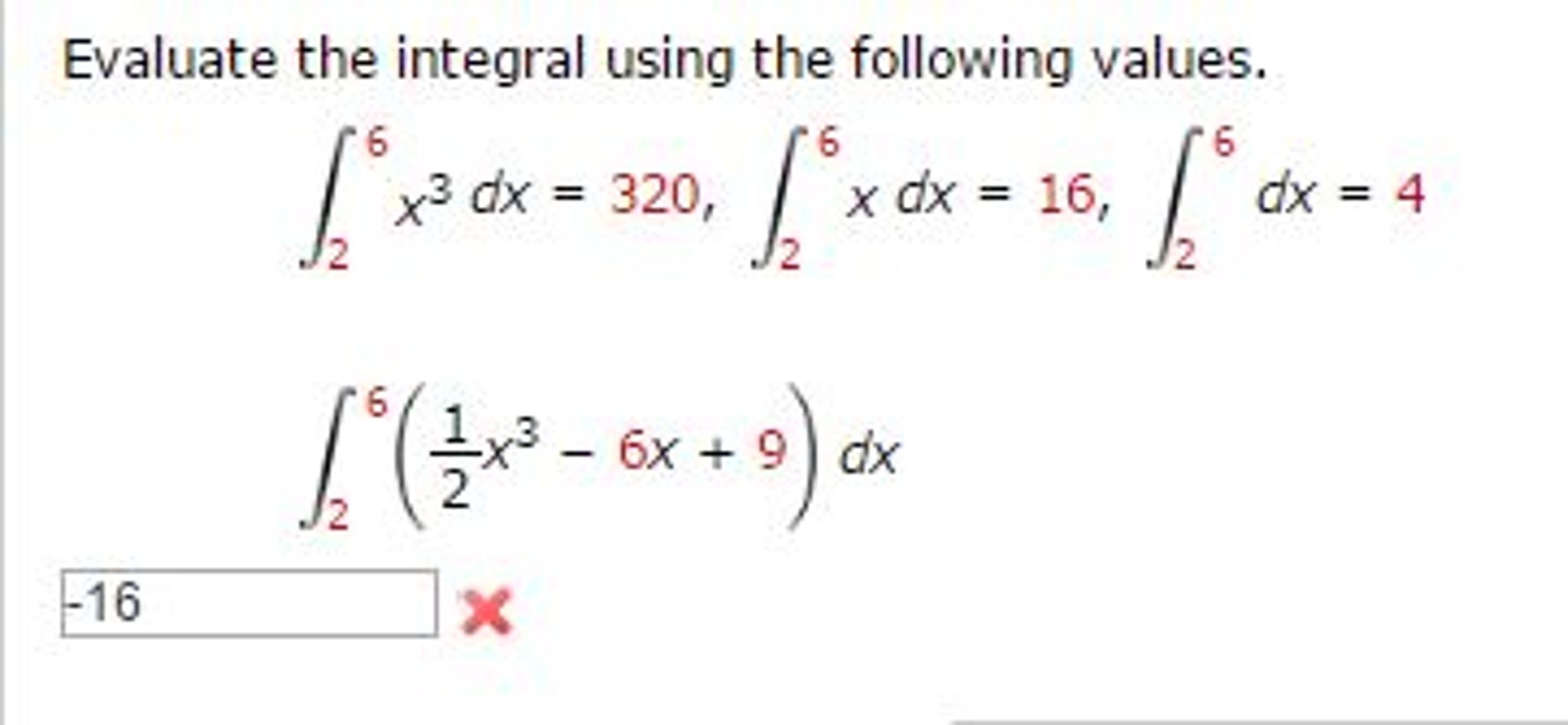 Solved Evaluate The Integral Using The Following Values