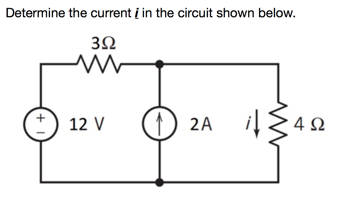 Get Answer Determine The Current I In The Circuit Shown Below