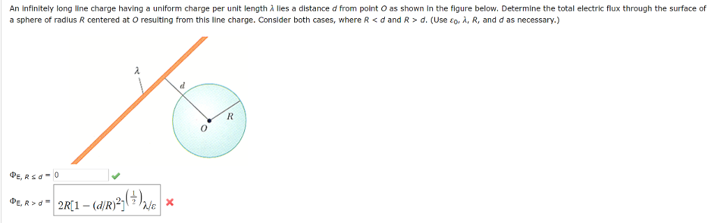 Solved An Infinitely Long Line Charge Having A Uniform