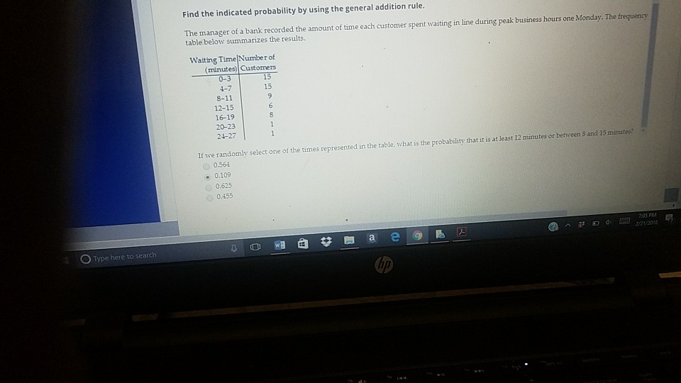 Solved Find The Indicated Probability By Using The General