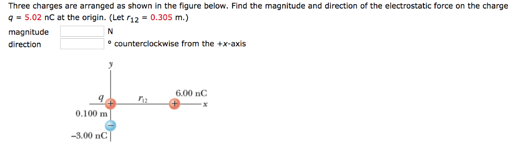 Solved Three Charges Are Arranged As Shown In The Figure