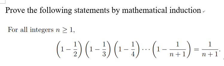 Solved Prove The Following Statements By Mathematical