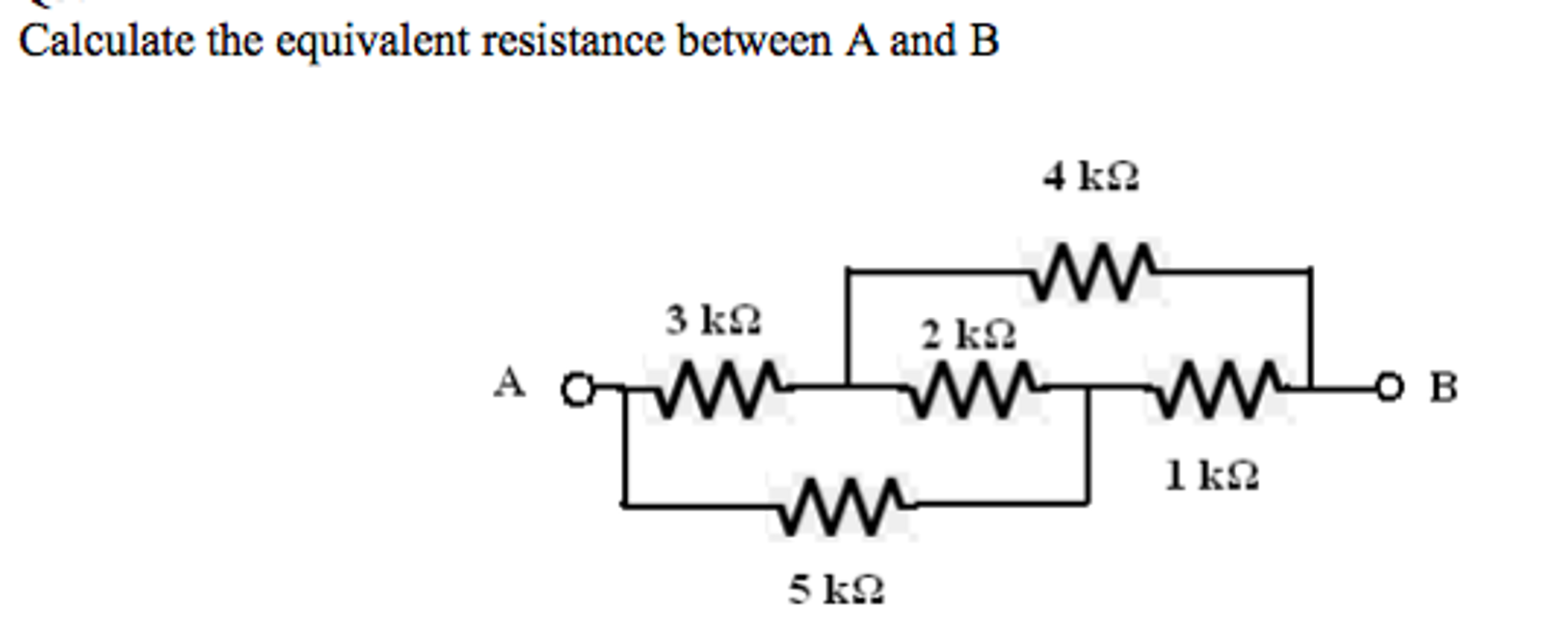 Solved Calculate The Equivalent Resistance Between A And B