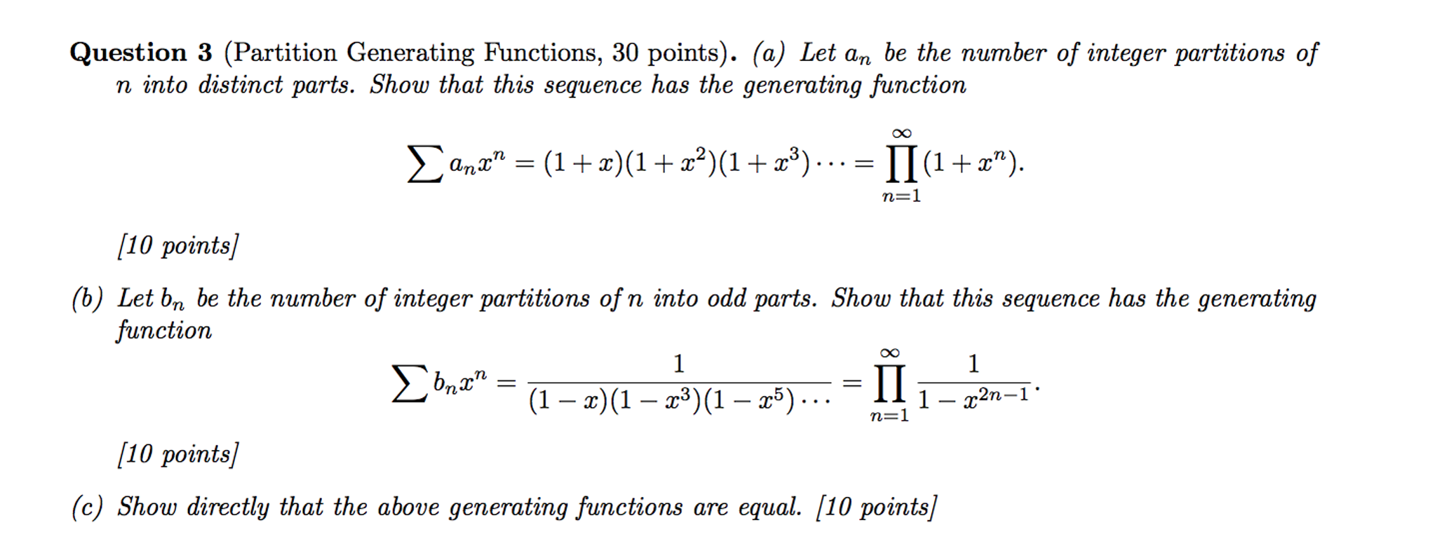 Let An Be The Number Of Integer Partitions Of N Into