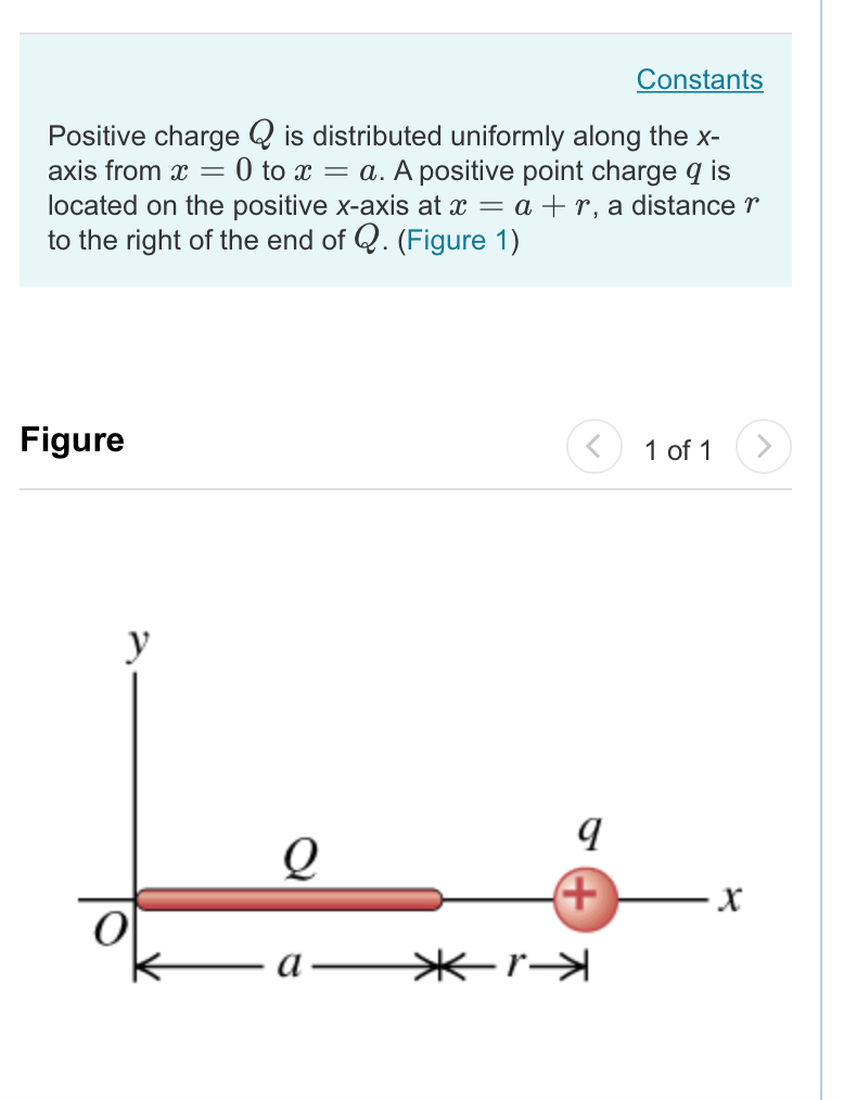 Solved Constants Positive Chargeq Is Distributed Uniformly