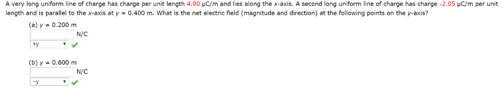 Solved A Very Long Uniform Line Of Charge Has Charge Per