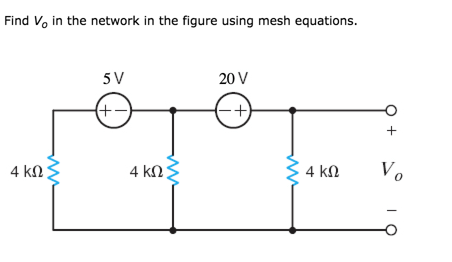 Solved Find Io In The Circuit In The Figure Using Mesh