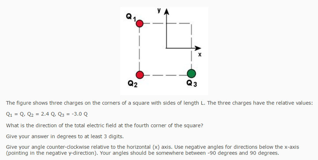 Solved The Figure Shows Three Charges On The Corners Of A