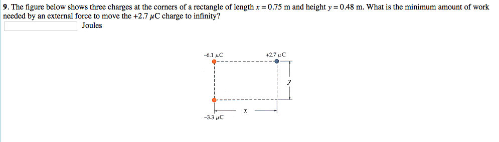 Solved 9 The Figure Below Shows Three Charges At The