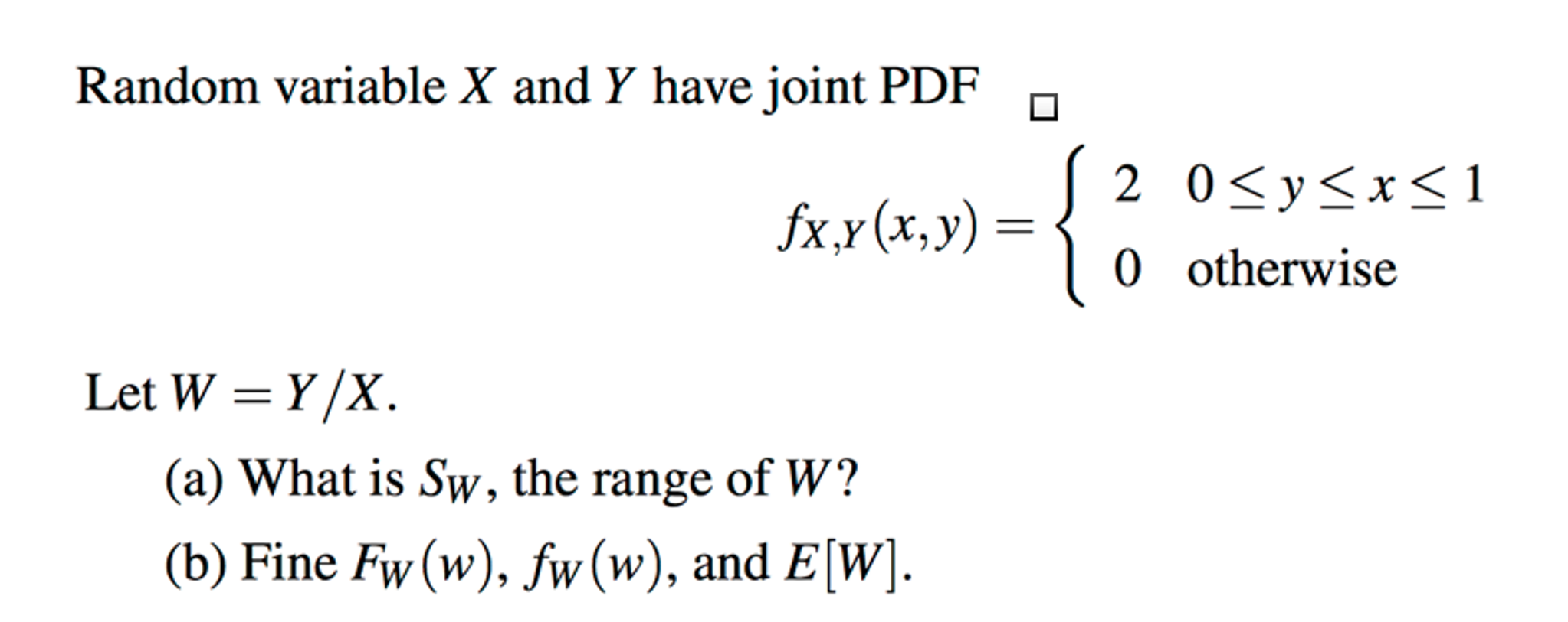 Solved Random Variable X And Y Have Joint Pdf Fx Y X Y