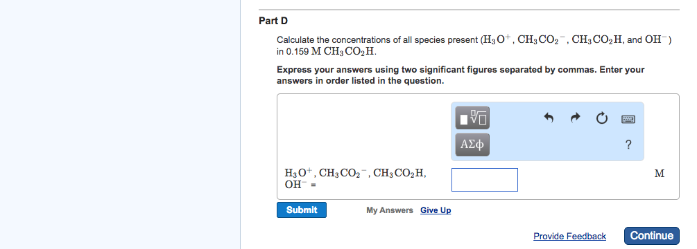 Solved Calculate The Concentrations Of All Species Present