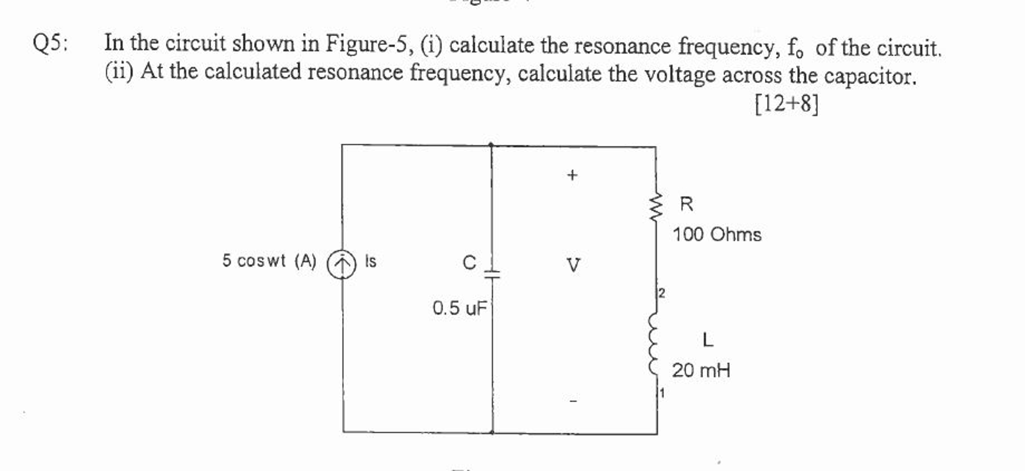 Solved In The Circuit Shown In Figure 5 I Calculate The