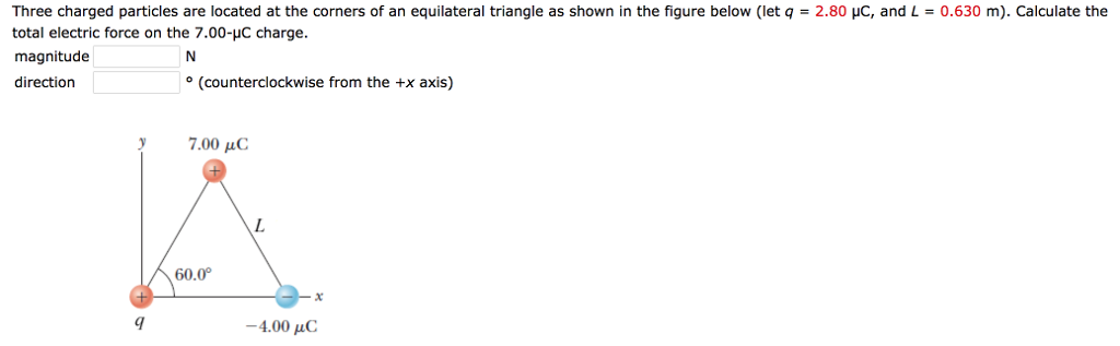 Solved Three Charged Particles Are Located At The Corners Of