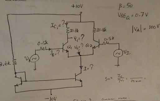 Solved Draw The Small Signal Equivalent Circuit For The