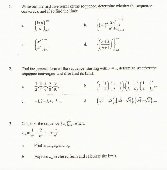 Solved Write Out The First Five Terms Of The Sequence