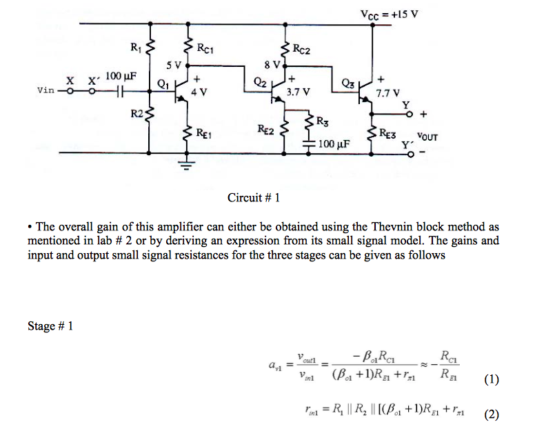 Solved ·draw And Label The Small Signal Model Of Circuit 1