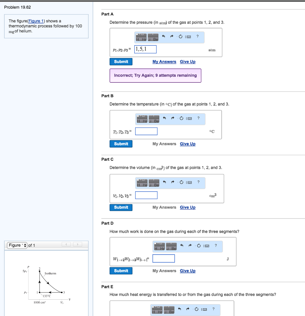 Solved The Figure Figure 1 Shows A Thermodynamic Process