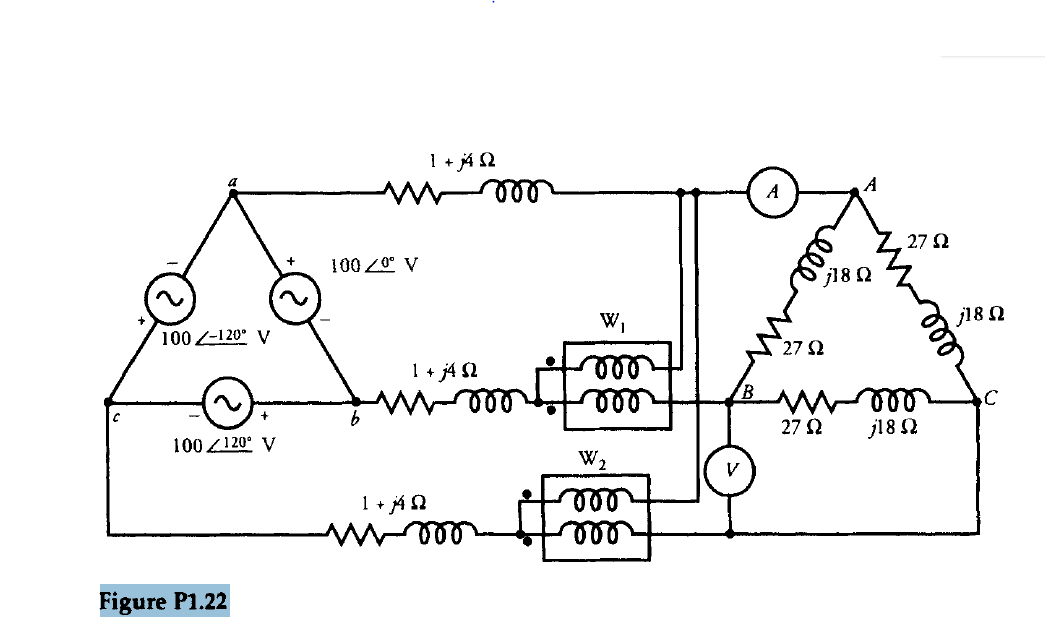 Solved A Balanced Three Phase Load Is Connected To A