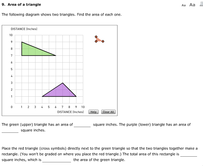 Solved 9 Area Of A Triangle The Following Diagram Shows Two