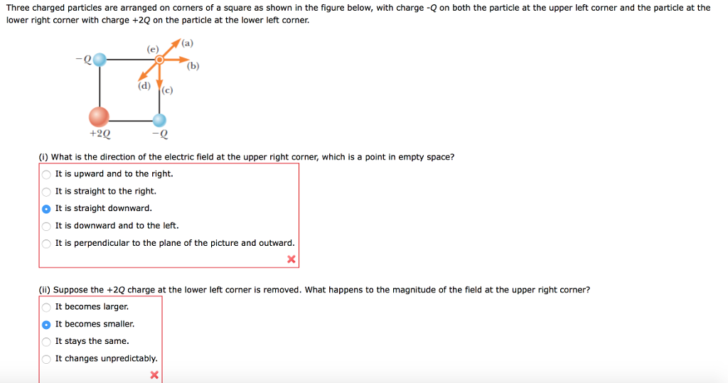 Solved Three Charged Particles Are Arranged On Corners Of A