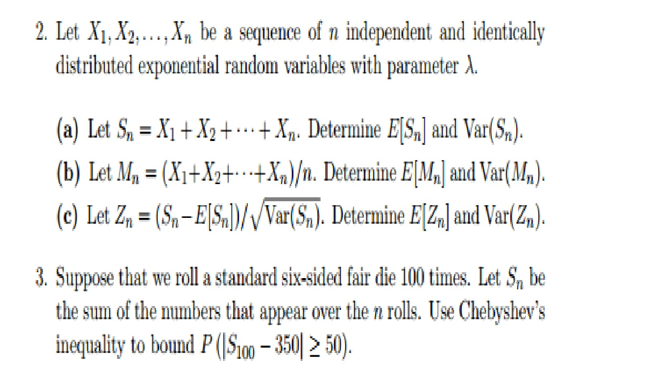 Solved Let X1 X2 Xn Be A Sequence Of N Independent