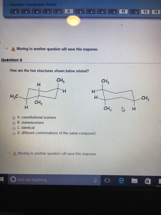 Solved How Are The Two Structures Shown Below Related A