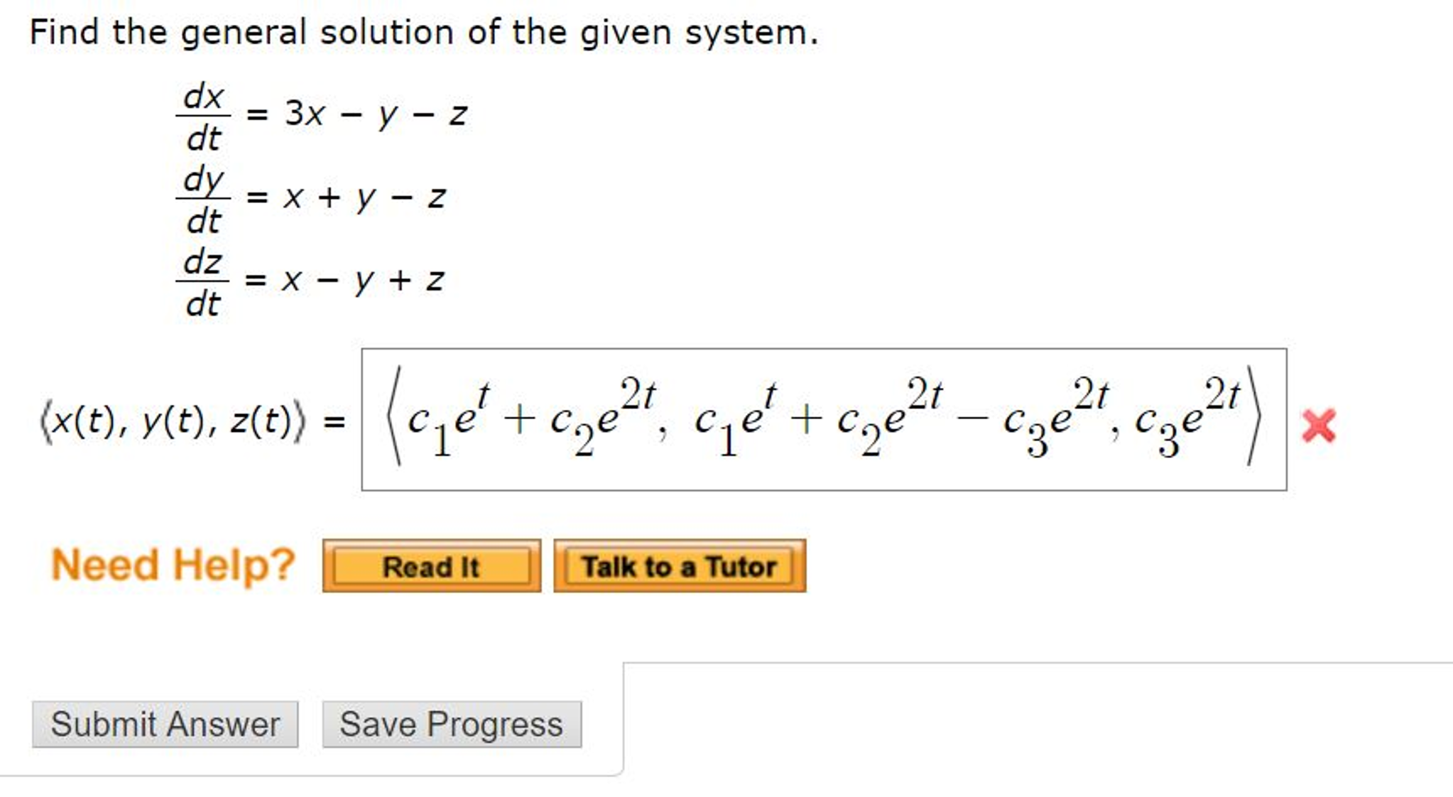 Find The General Solution Of The Given System Dxdt