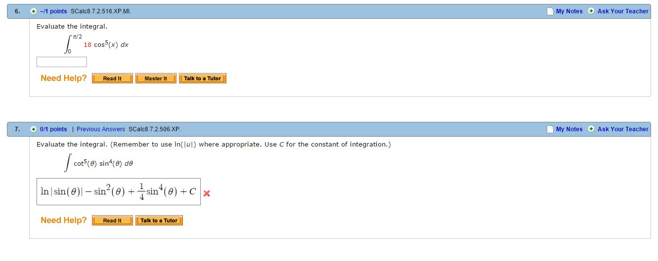 Solved Evaluate The Integral Integral0pi2 18 Cos5 X