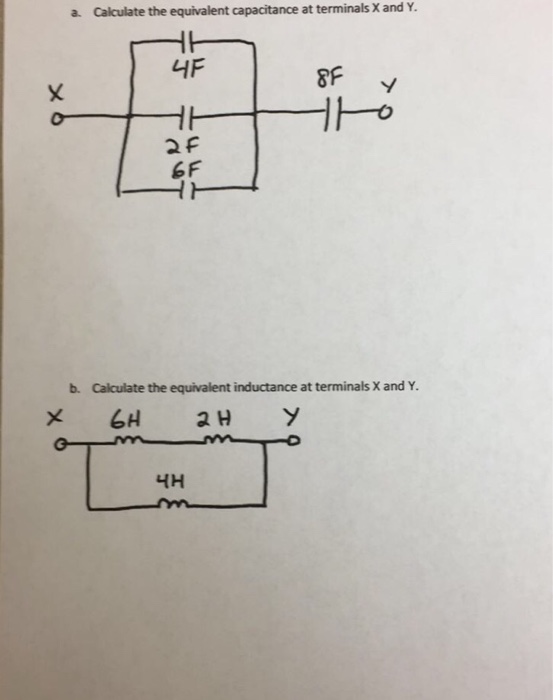 Solved Calculate The Equivalent Capacitance At Terminals X